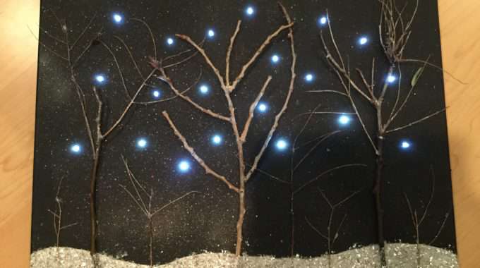 Easy and Fun DIY LED Lighted Canvas Art with Video - Chas' Crazy Creations