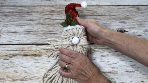 How To Make A Mop Head Santa Super Easy DIY - Chas' Crazy Creations