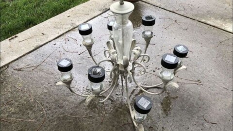 How To Make An Awesome and Easy Outdoor Solar Chandelier - Chas' Crazy ...