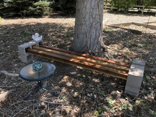 How To Make A DIY Cinderblock Bench - Chas' Crazy Creations