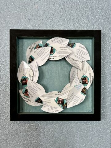 How To Make An Amazing Recycled Paper Crafts Wreath - Chas' Crazy Creations
