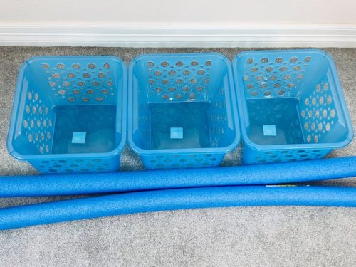 Easy DIY Dollar Tree Plastic Crate Shelves with Video - Chas' Crazy ...