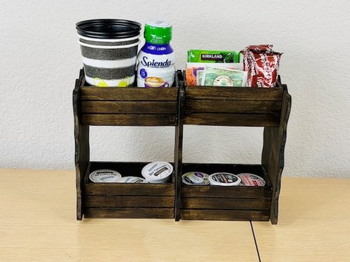 Easy DIY Dollar Tree Small Coffee Bar with Video - Chas' Crazy Creations