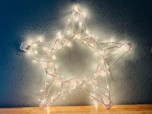 Easy Dollar Tree DIY Plastic Hanger Star with Video - Chas' Crazy Creations