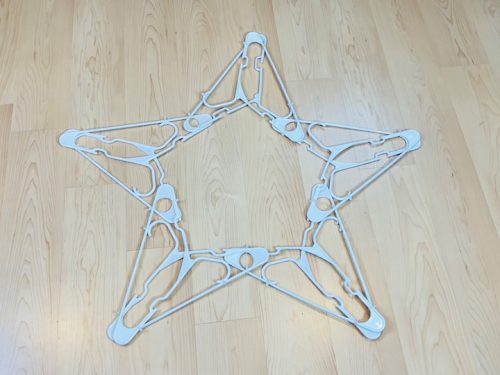 Easy Dollar Tree DIY Plastic Hanger Star with Video - Chas' Crazy Creations